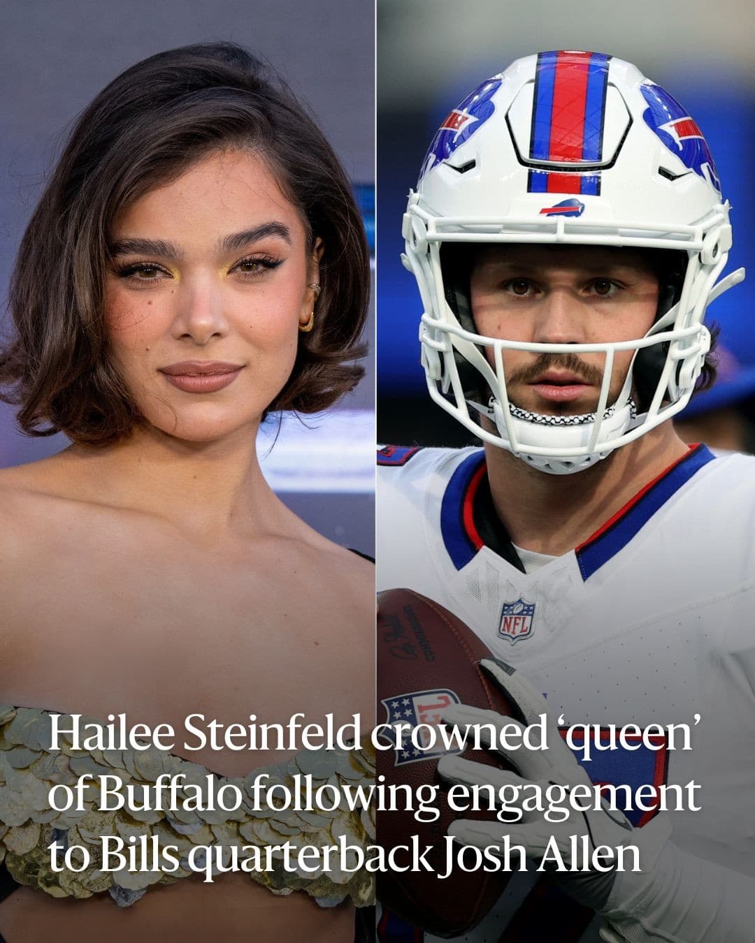 Hailee Steinfeld has been crowned “queen” of Buffalo, N.Y., after her engagement to Buffalo ...